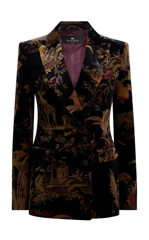 Etro Velvet Double-breasted Jacket