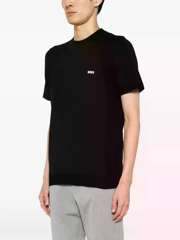 BOSS Logo-print Cotton-blend T-shirt