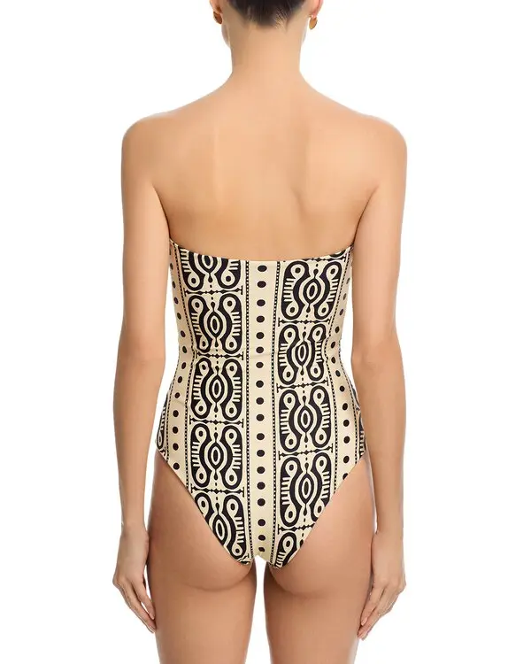 Johanna Ortiz Tribal Alta Off-the-shoulder One-piece Swimsuit