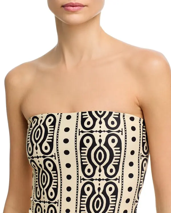 Johanna Ortiz Tribal Alta Off-the-shoulder One-piece Swimsuit