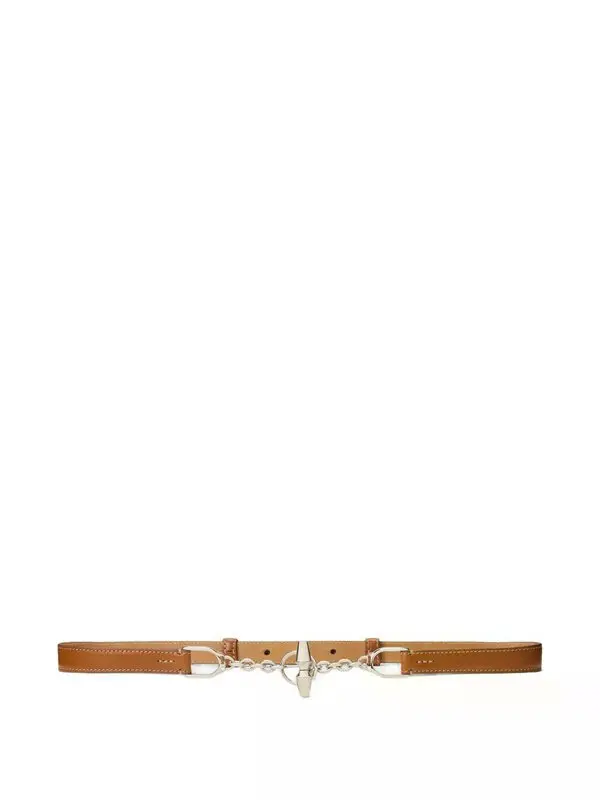 Ralph Lauren Toggle Calfskin Belt - Brown
