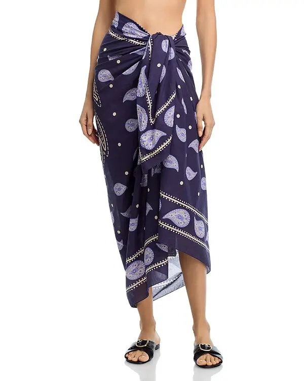 Johanna Ortiz Vibrant Horizon Cover Up Skirt - Navy