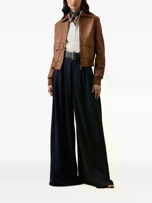 Ralph Lauren Pleated Wool Palazzo Pants