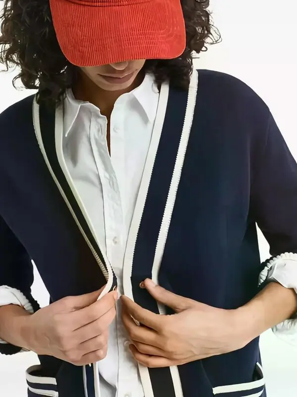 Gant Contrast Knit Cardigan