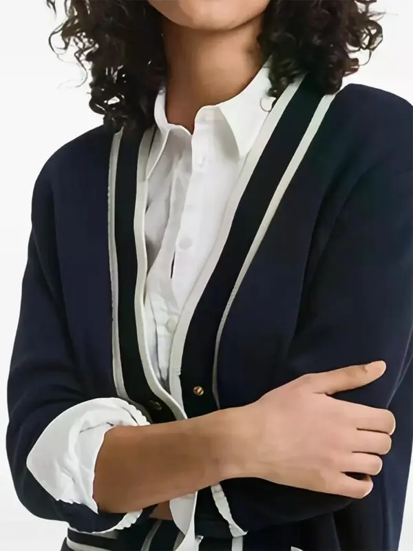 Gant Contrast Knit Cardigan