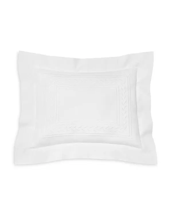 PRATESI Impero Boudoir Sham - White/white