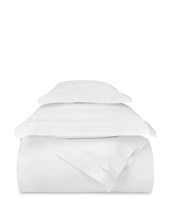 PRATESI Impero Duvet Cover, Twin - White/white