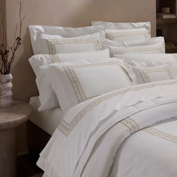 PRATESI Impero Duvet Cover, Full/queen - White/beige