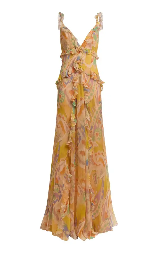 Etro Printed Silk Maxi Dress