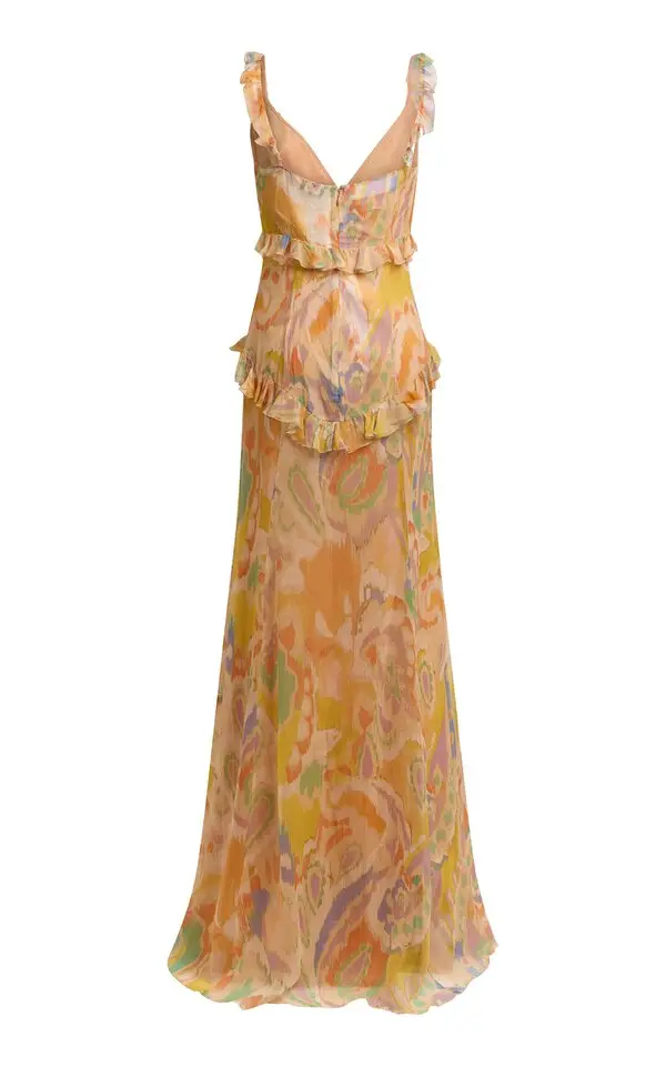 Etro Printed Silk Maxi Dress