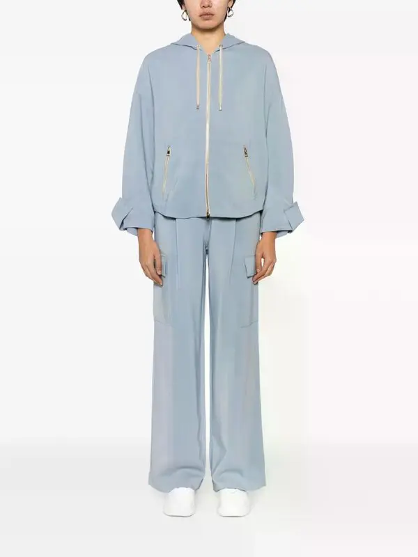 Lorena Antoniazzi Stretch Virgin Wool Hooded Jacket