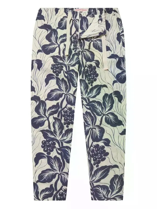 Orlebar Brown Alex Floral-print Linen Trousers
