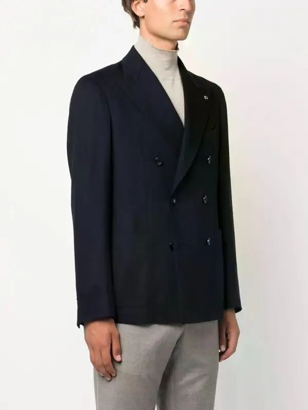 Tagliatore Brooch-detail Double-breasted Blazer