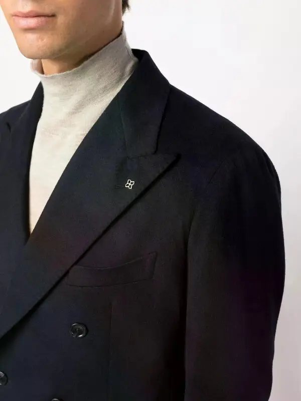 Tagliatore Brooch-detail Double-breasted Blazer