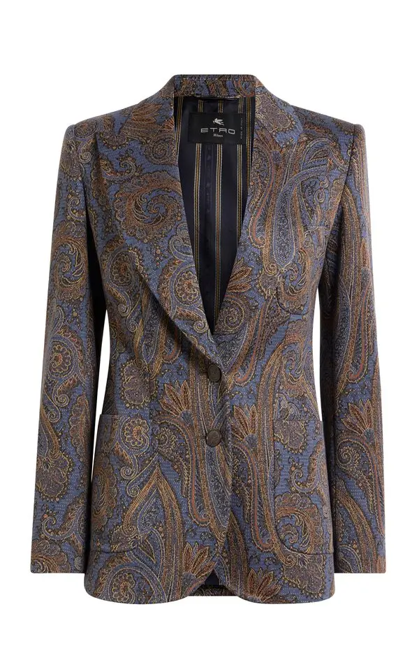 Etro Printed Cotton-blend Blazer