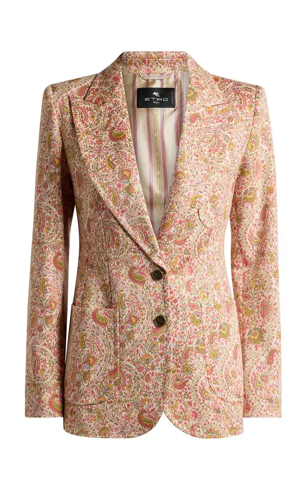 Etro Printed Cotton-blend Blazer