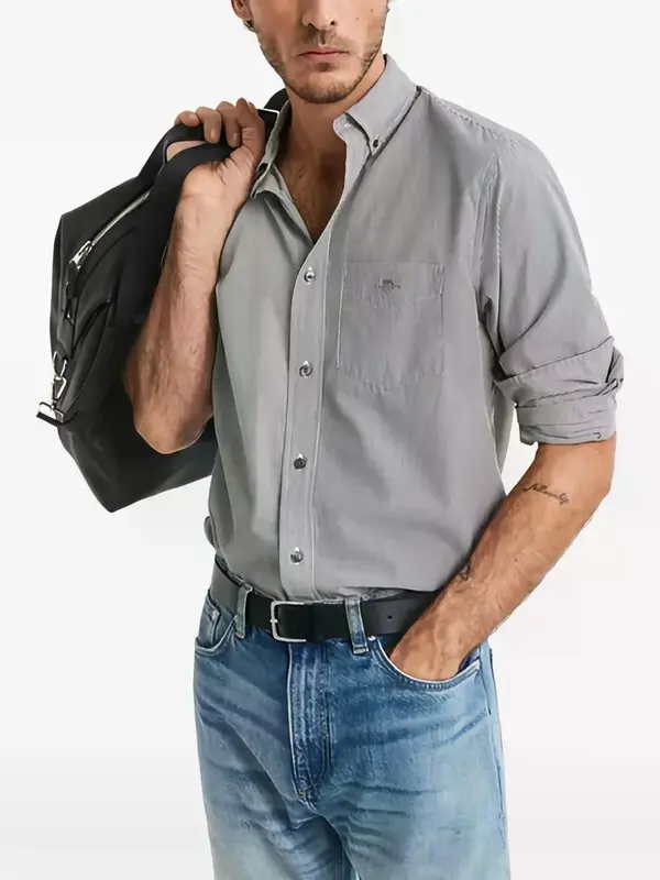 Gant Poplin Banker Shirt - Grey