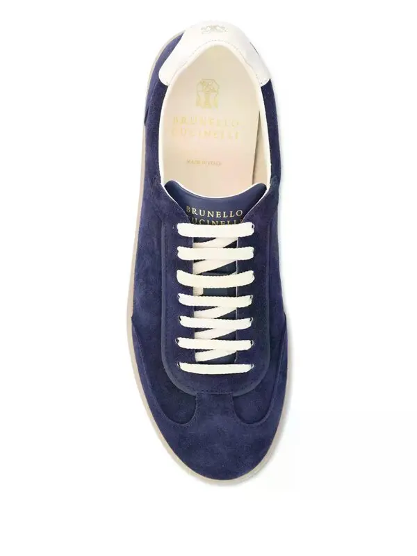 Brunello Cucinelli Suede Low-top Sneakers - Blue