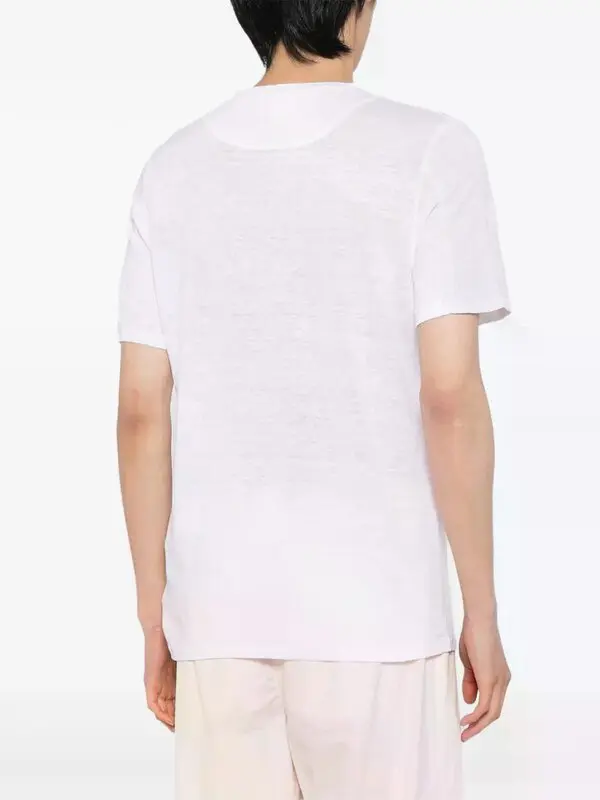 120% Lino Paint-print Linen T-shirt
