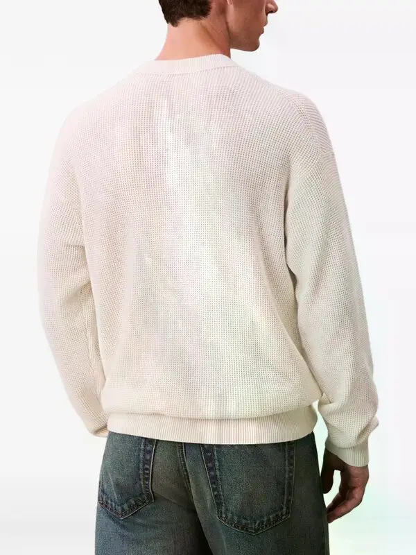 Calvin Klein Logo Crew-neck Sweater - Neutrals