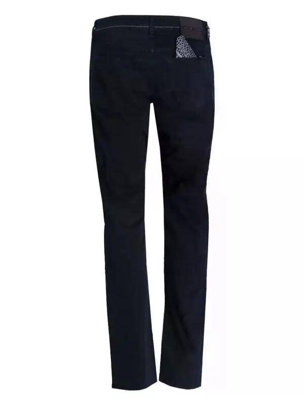 JACOB COHЁN Contrast-stitching Cotton Trousers