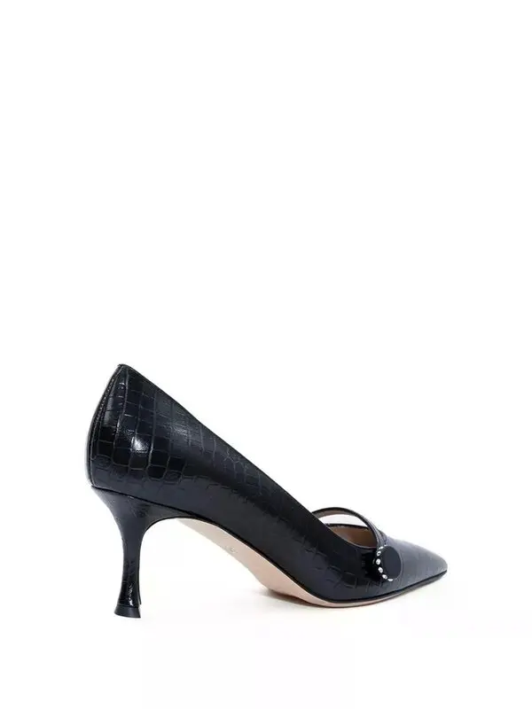 N°21 Crocodile-embossed Leather Pumps