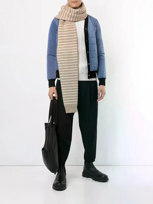 FUMITO GANRYU Striped Tube Scarf