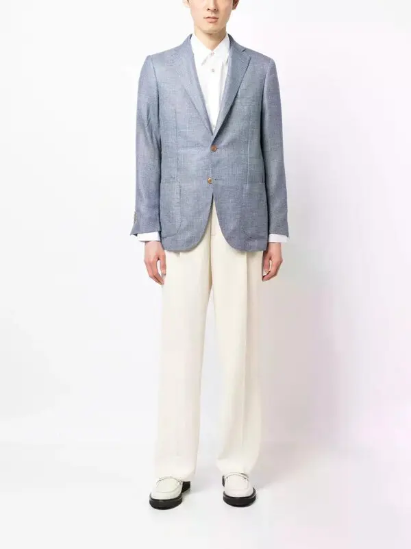 Luciano Barbera Notched-lapels Wool-blend Blazer