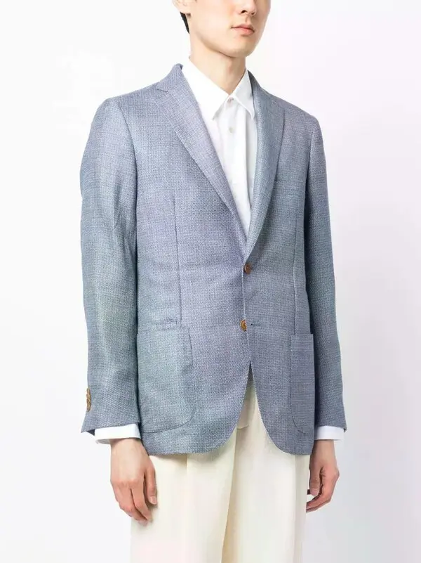 Luciano Barbera Notched-lapels Wool-blend Blazer