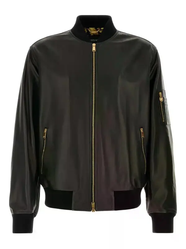 Versace Leather Bomber Jacket