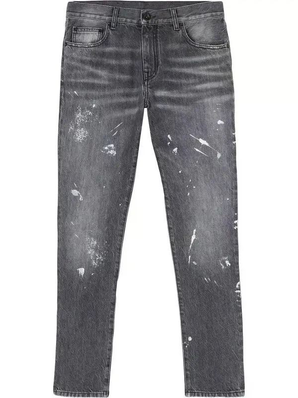 Off-White Diag-stripe Distressed Jeans