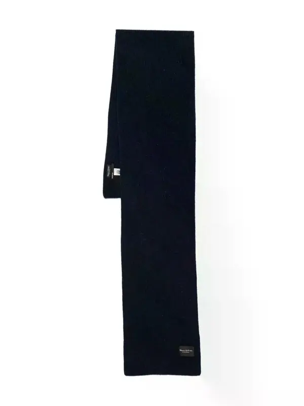 Marc O'polo Logo-patch Scarf - Blue