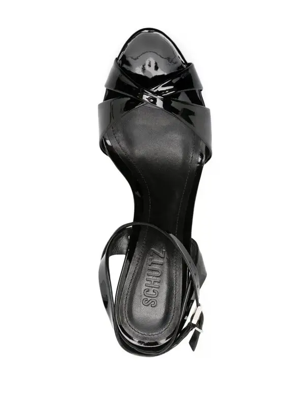 Schutz Hilda Patent Leather Stiletto Sandals