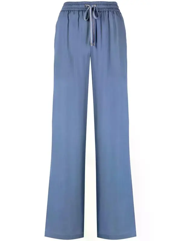 Lorena Antoniazzi Satin Wide-leg Track Pants