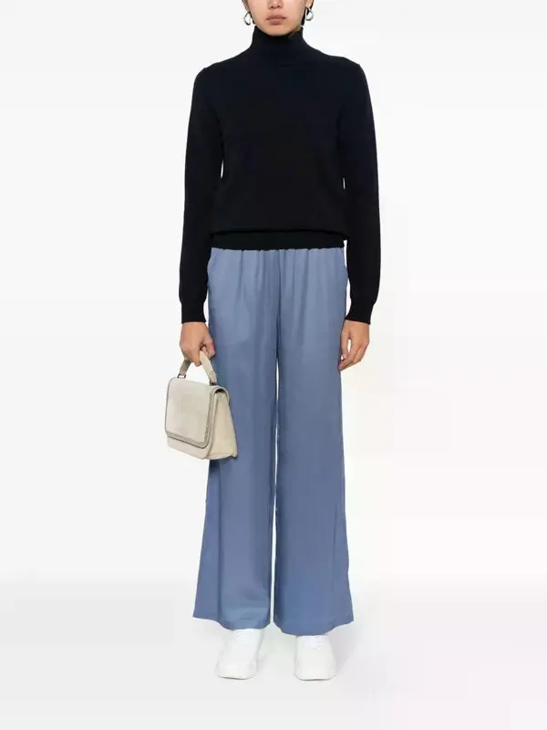 Lorena Antoniazzi Satin Wide-leg Track Pants