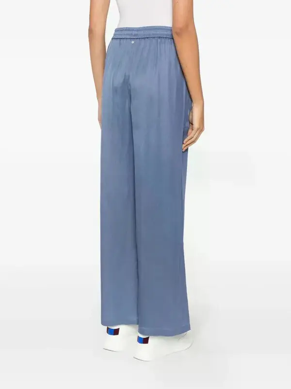 Lorena Antoniazzi Satin Wide-leg Track Pants