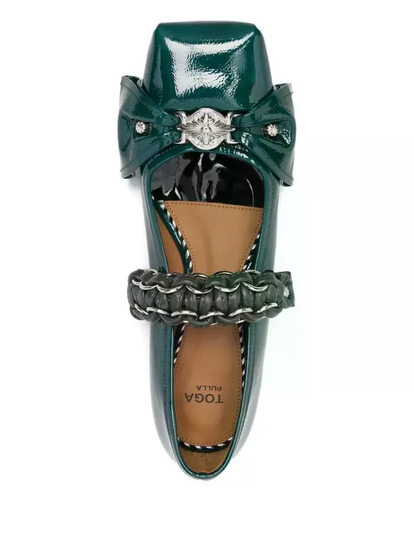 Toga Bow-embellished Ballet Flats