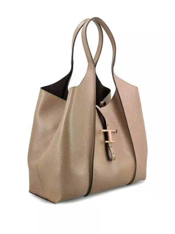 TOD'S T-buckle Tote Bag - Neutrals