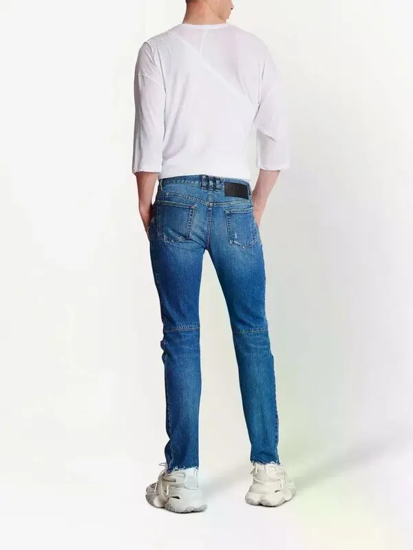 Balmain Distressed-effect Slim-fit Denim Jeans