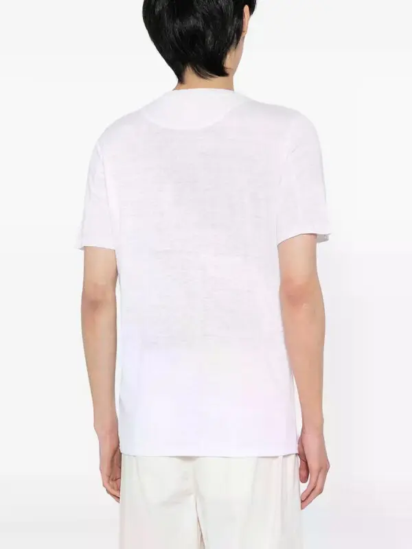 120% Lino Paint-print Linen T-shirt