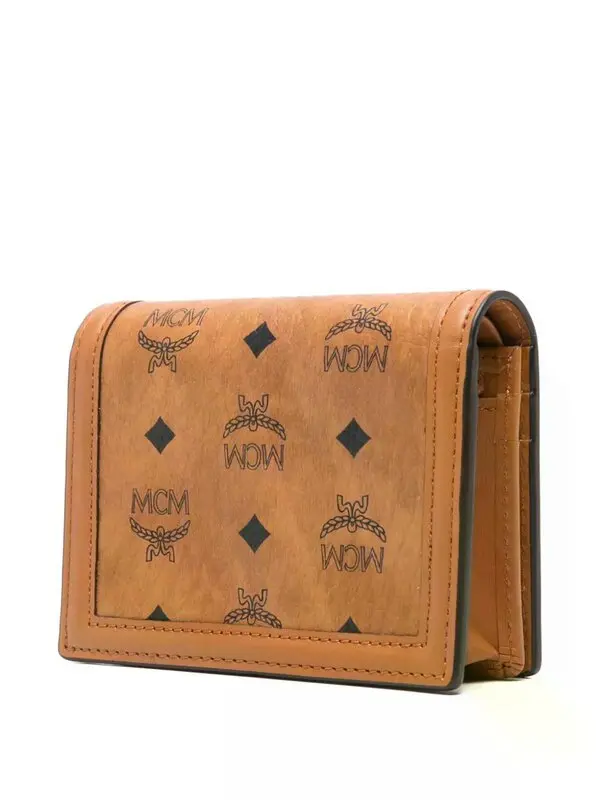 Mcm Tracy Logo Buckle Wallet - Brown