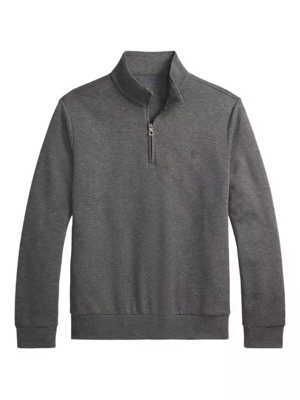 Polo Ralph Lauren Half Zip Mock Neck Sweater - Grey