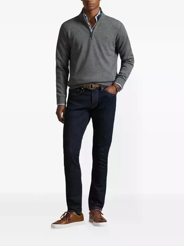 Polo Ralph Lauren Half Zip Mock Neck Sweater - Grey