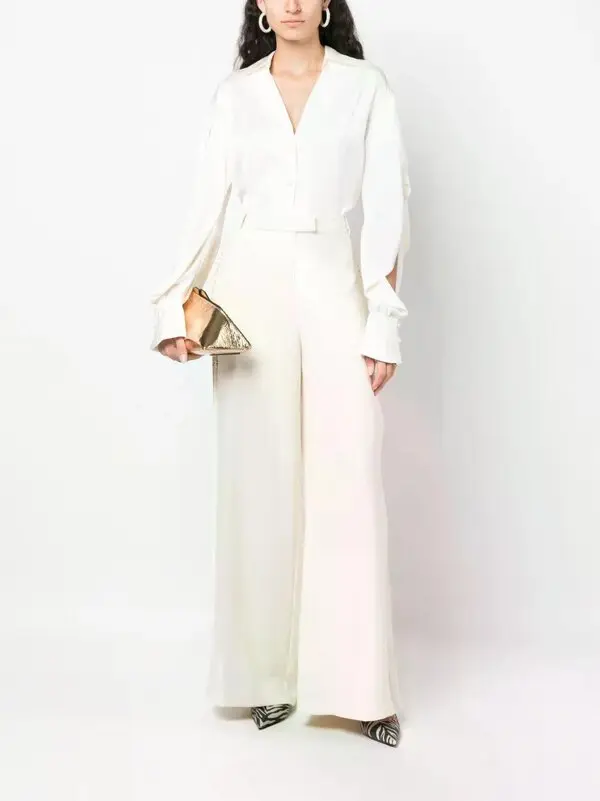 Simkhai V-neck Draped Sleeve Shirt