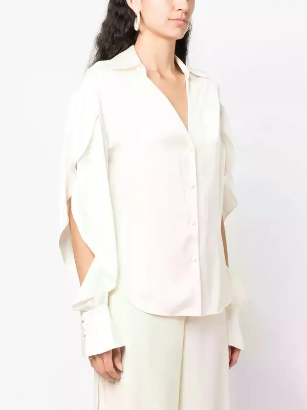 Simkhai V-neck Draped Sleeve Shirt