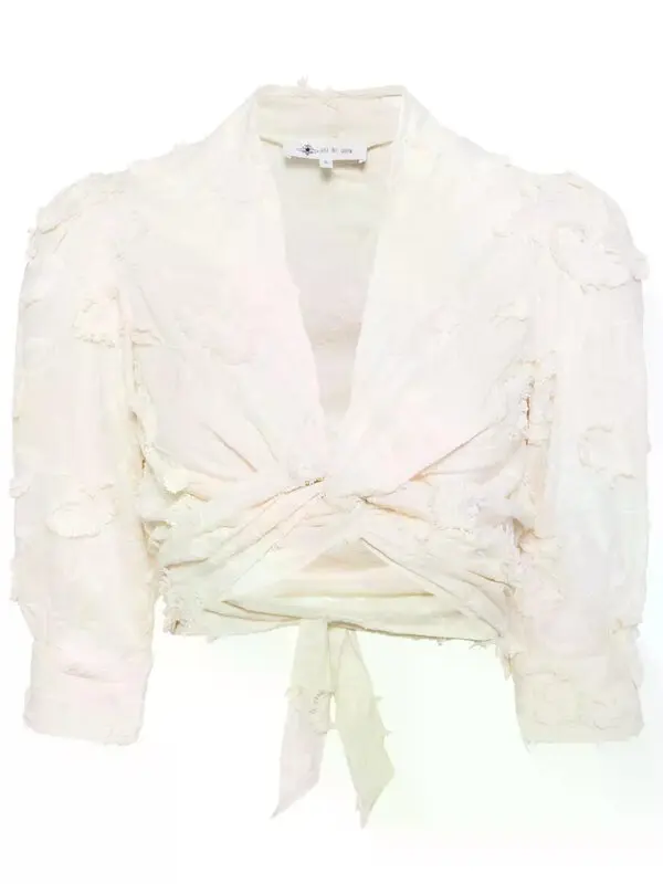 JBQ Embroidered Crop Top - Neutrals
