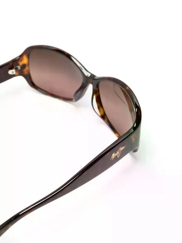 Maui Jim Tortoiseshell Rectangle-frame Sunglasses