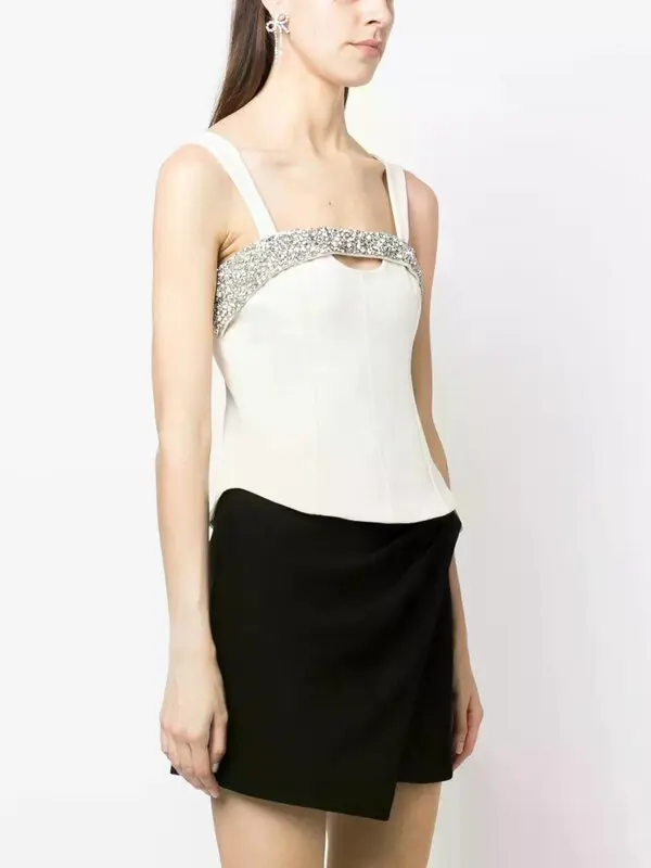 Simkhai Crystal-embellished Corset Top