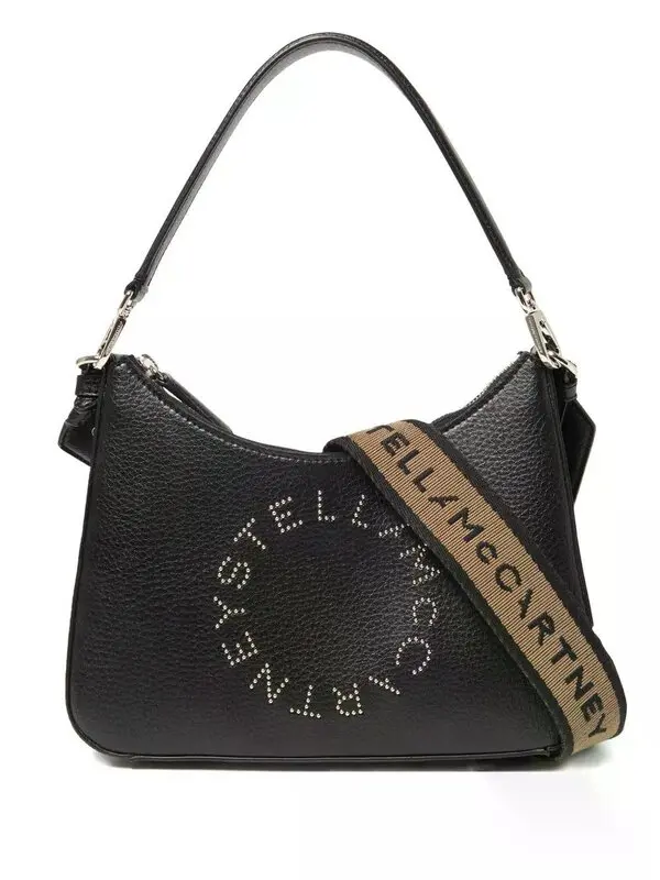 Stella McCartney Logo Embellished Shoulder Bag - Black