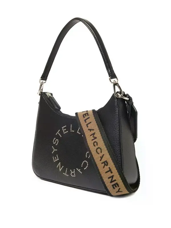 Stella McCartney Logo Embellished Shoulder Bag - Black